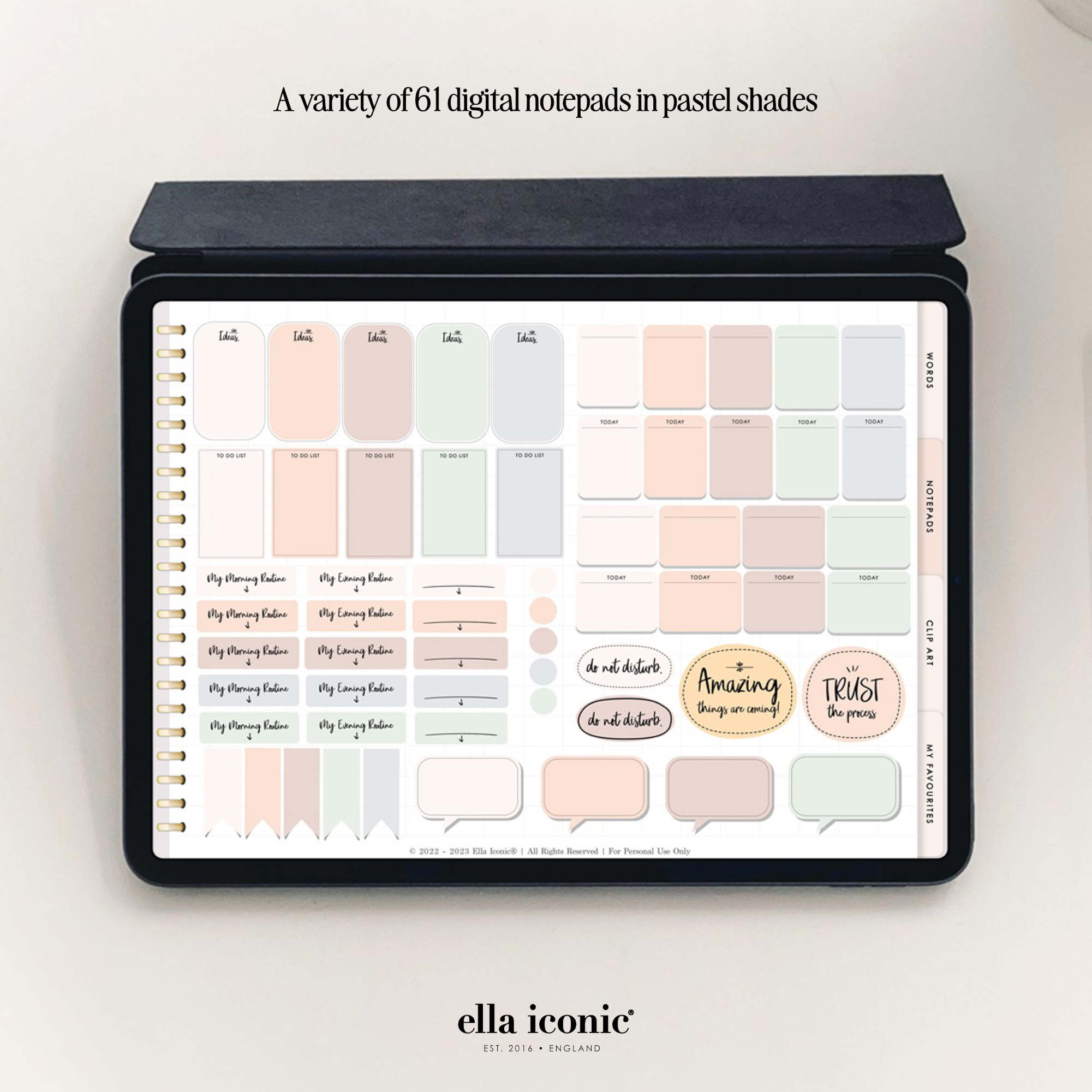 205 Digital Stickers For Every Day Planning • GoodNotes iOS – ellaiconic®
