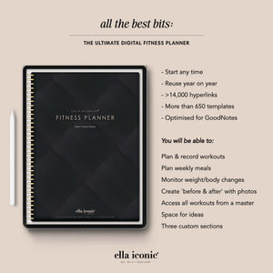 The Ultimate Digital Workout & Meal Prep Planner for GoodNotes | iPad ...