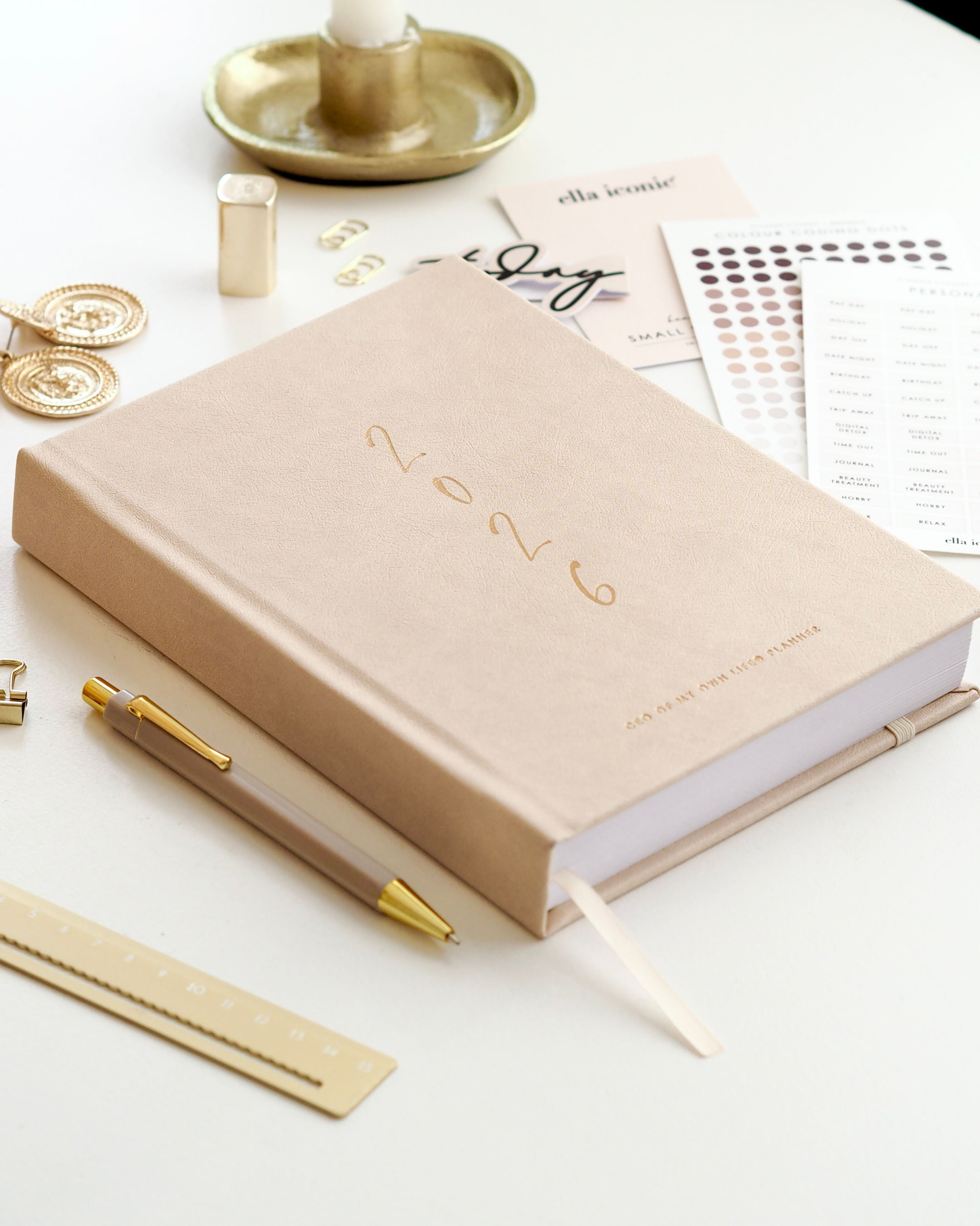 2026 Weekly Life Planner • CEO of My Own Life® • Sand Dunes – ellaiconic®