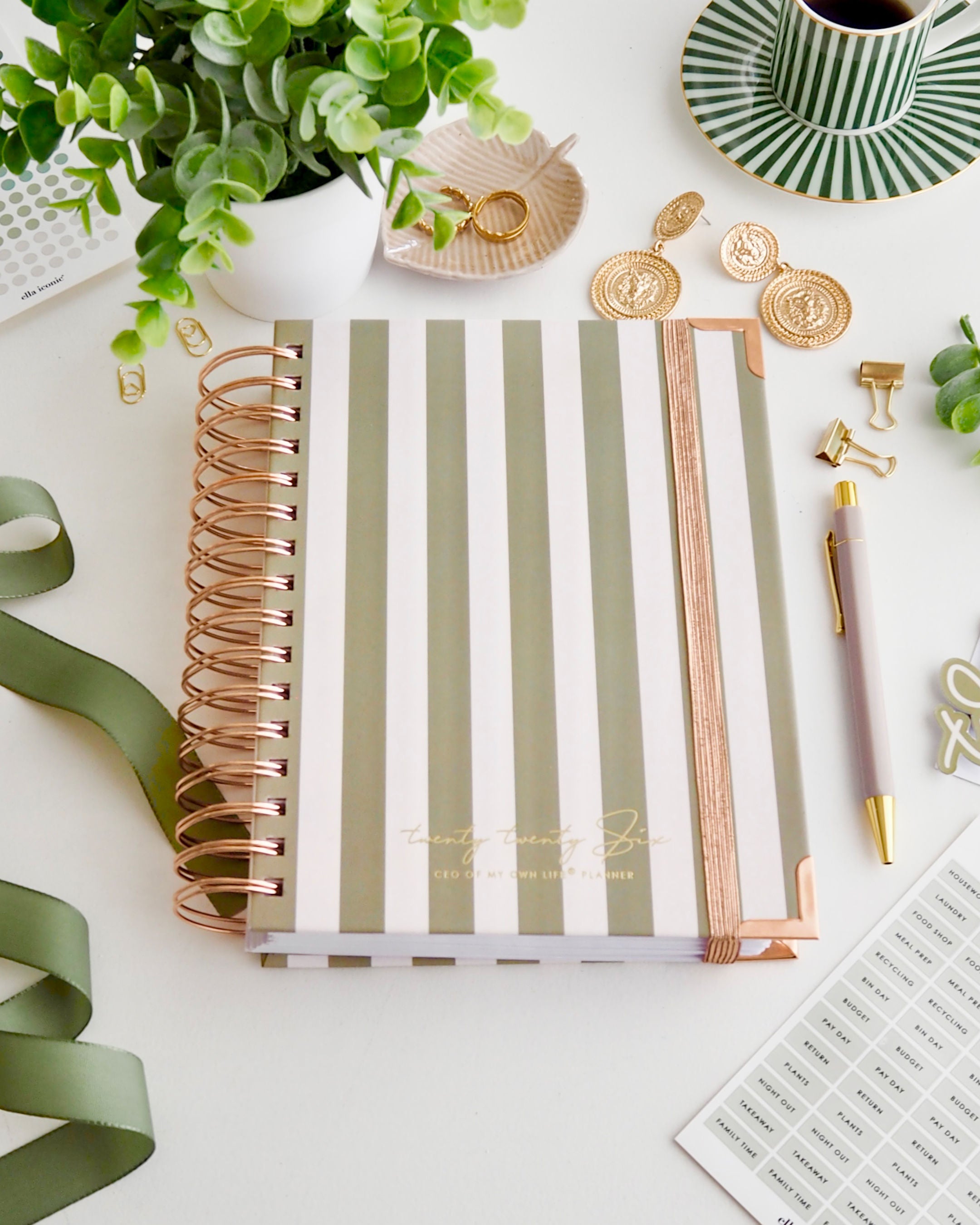 2026 Weekly Life Planner • CEO of My Own Life® • Olive – ellaiconic®