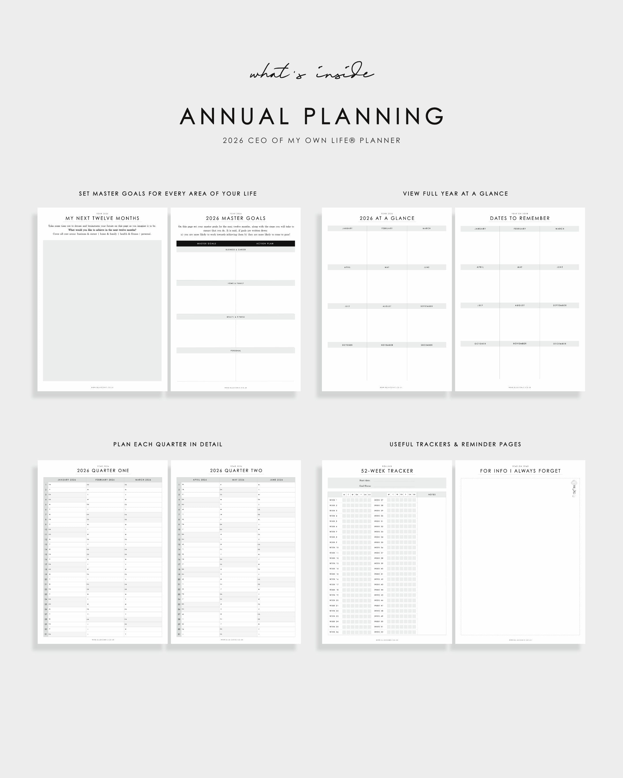 2026 Daily Life Planner • CEO of My Own Life® • Sand Dunes – ellaiconic®