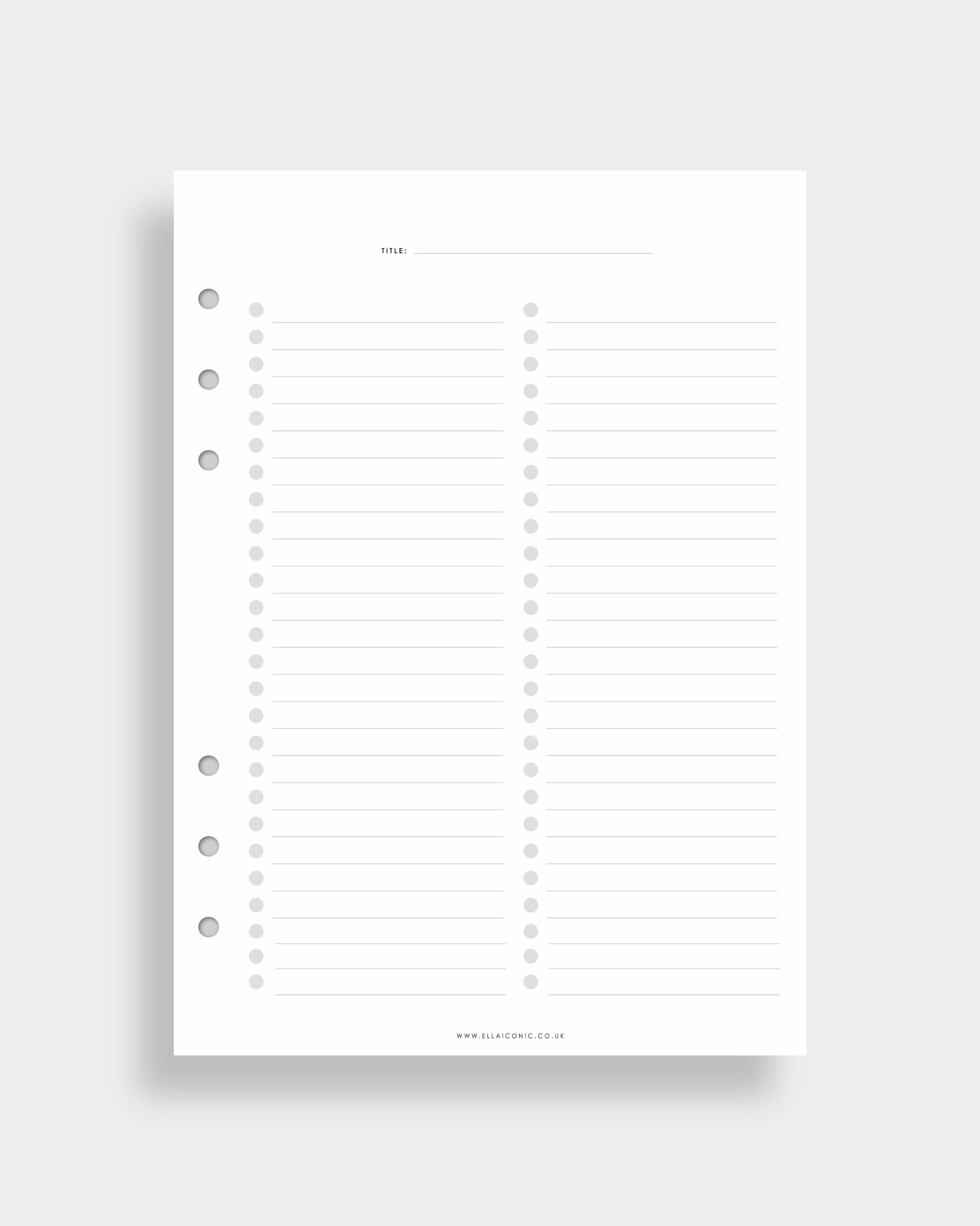 To Do List A5 Planner Inserts – ellaiconic®