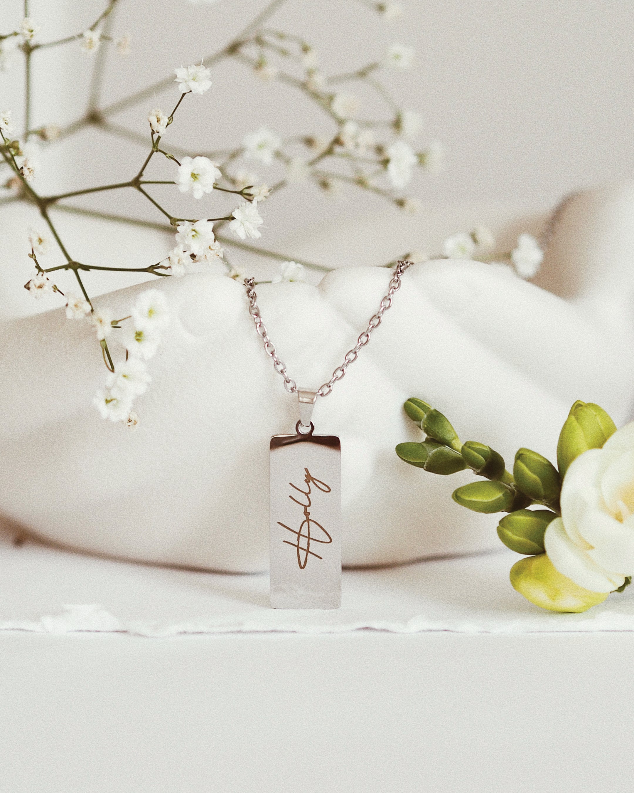 Double sided engraved necklace store