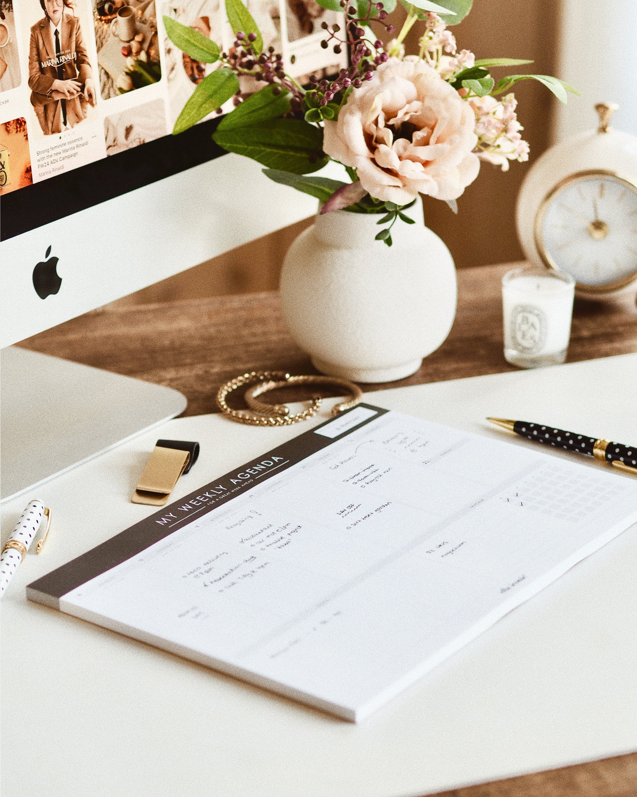 A4 Weekly Desk Planner With Habits Tracker | Weekly Agenda – ellaiconic®