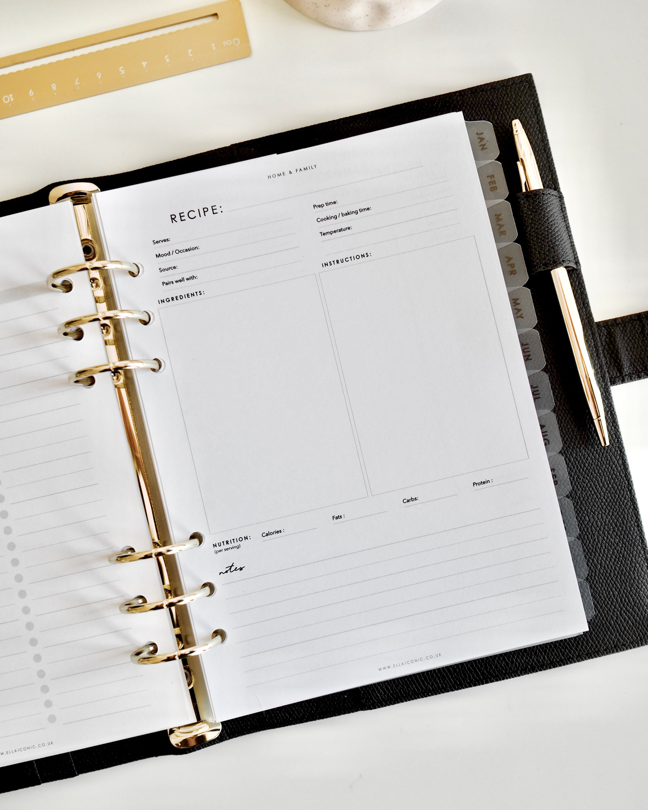 Recipe A5 Planner Inserts – ellaiconic®