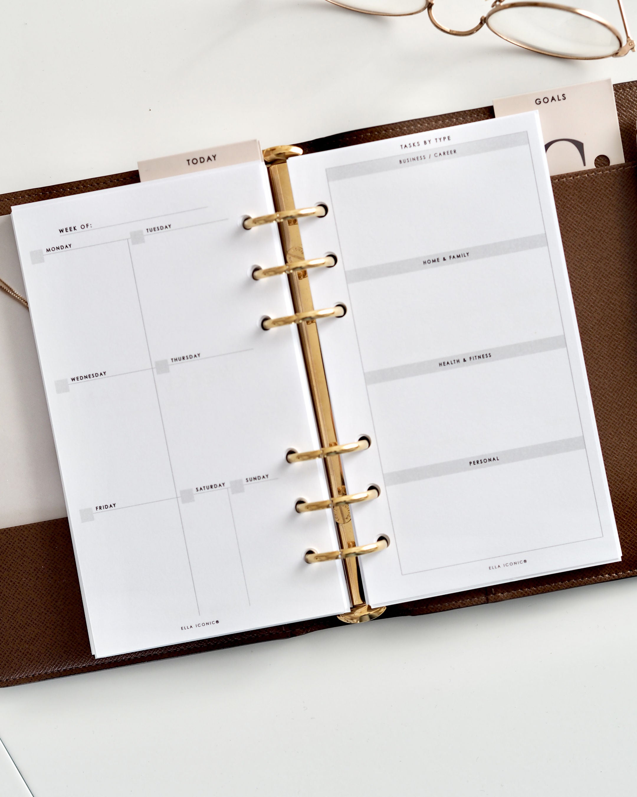 Week on One Page | CEO of My Own Life® • Personal Planner Inserts ...