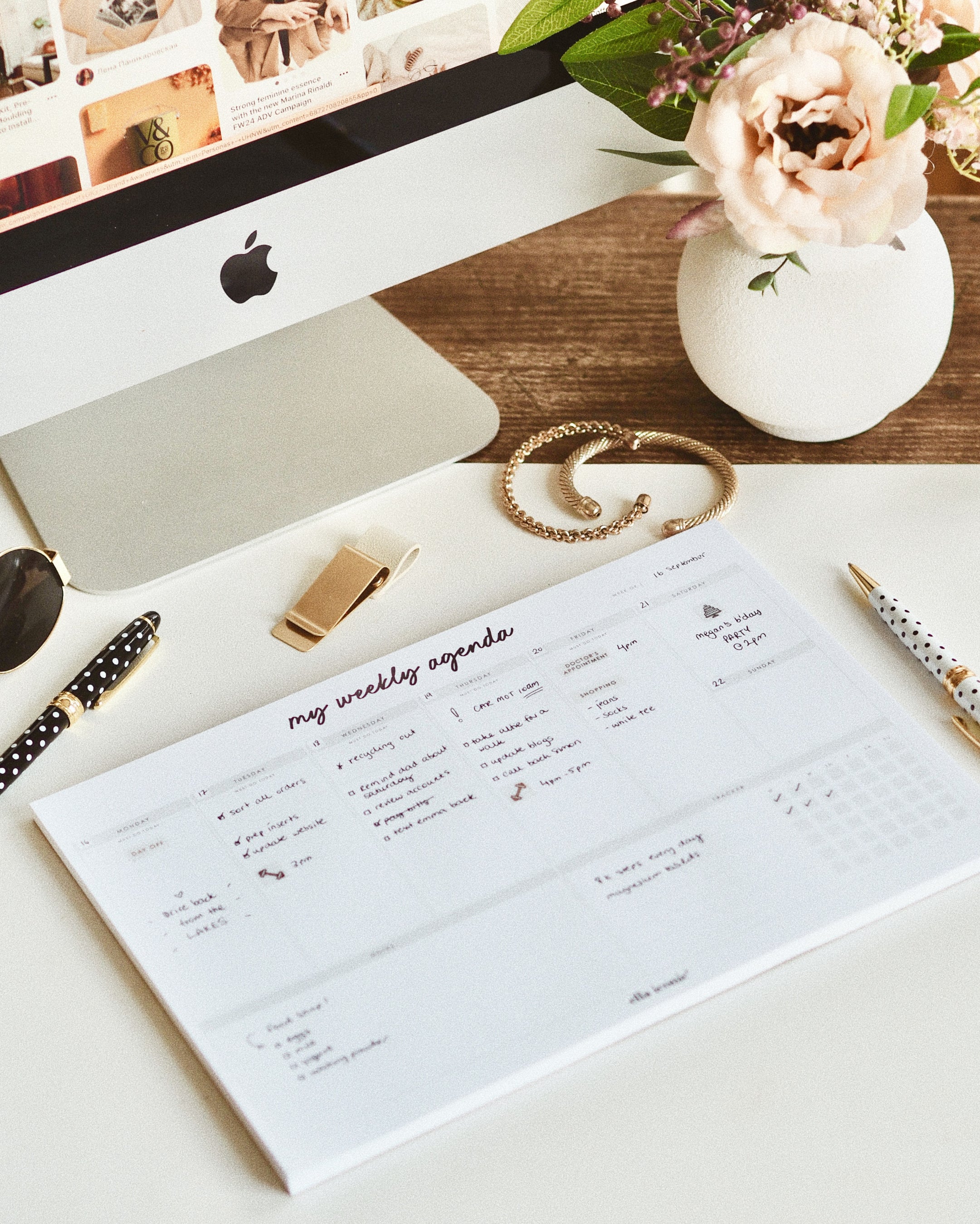 A4 Undated Weekly Desk Planner With Habits Tracker – ellaiconic®